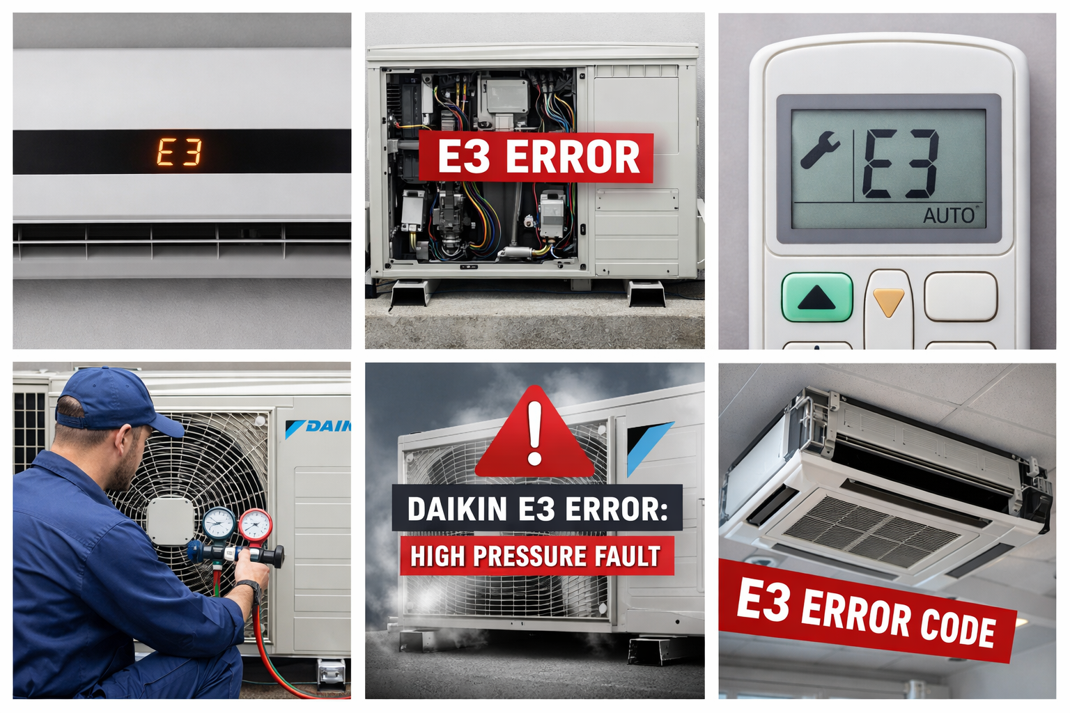 What does Daikin E3 error code mean? - KYC Air Conditioning Sydney