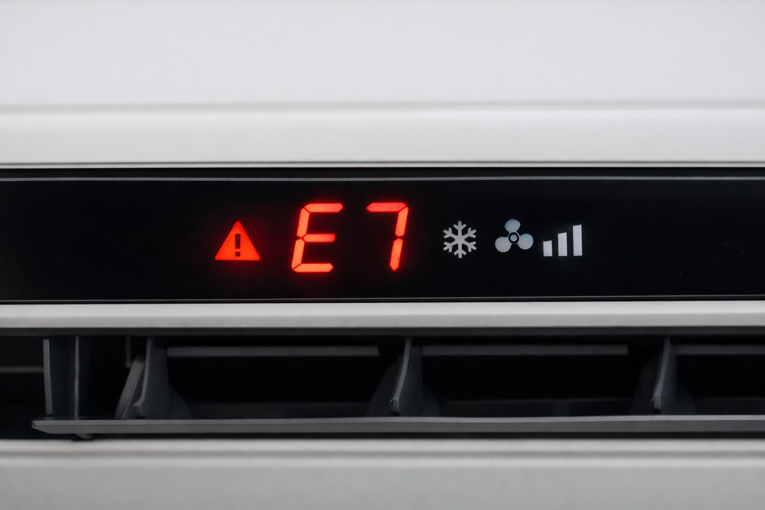 What causes an E7 error code on a split system air conditioner Sydney?